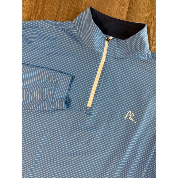 Rhoback | Shirts | Rhoback Mens Quarter Zip Pullover Blue Stripe Long ...